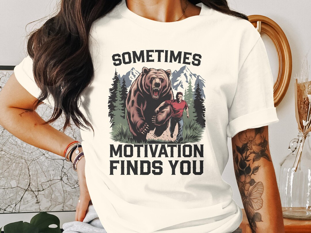 Bear Motivation Print, Inspirational Running Art, Bear Chase Poster ...