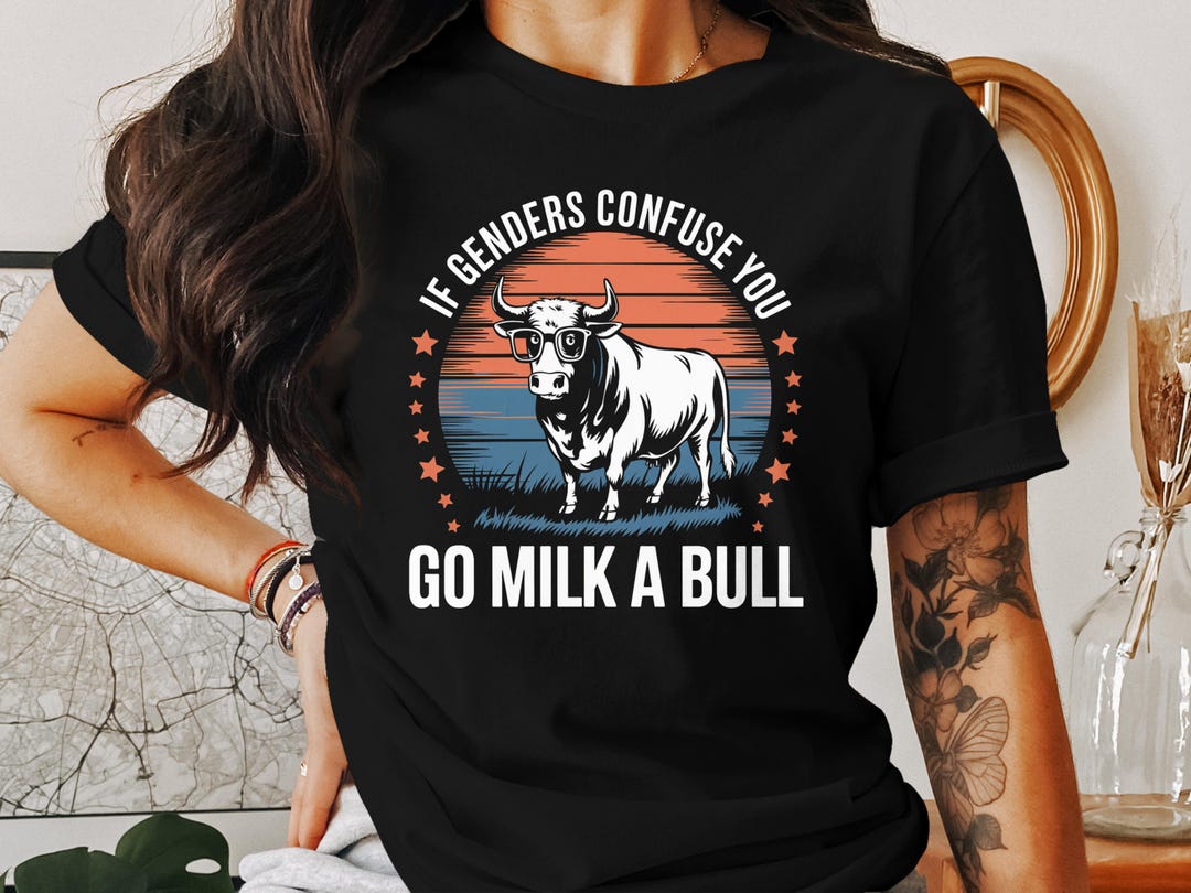 Funny Bull Design Digital PNG, Go Milk a Bull Decor, Humor Print ...