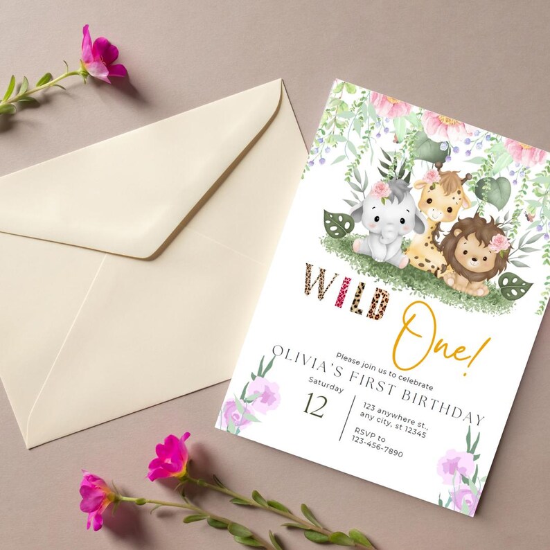 Wild One Adventure: Editable Animated Birthday Card - Etsy
