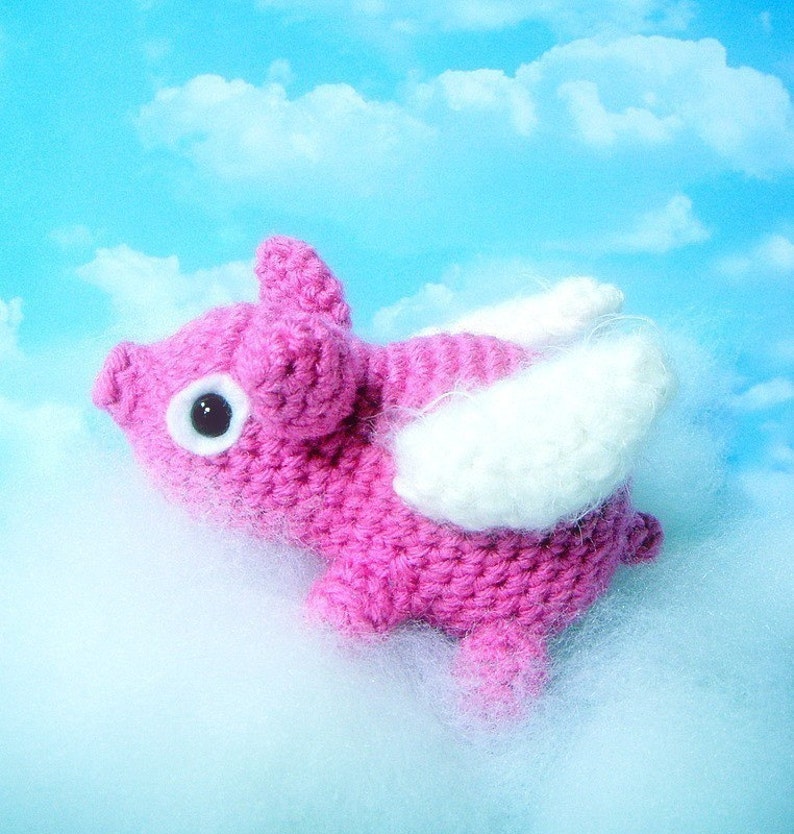 Amigurumi Flying Pig / Piglet - Crochet Amigurumi Animal Toy Pattern ...