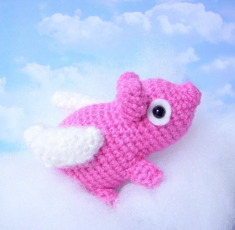 Amigurumi Flying Pig / Piglet - Crochet Amigurumi Animal Toy Pattern ...