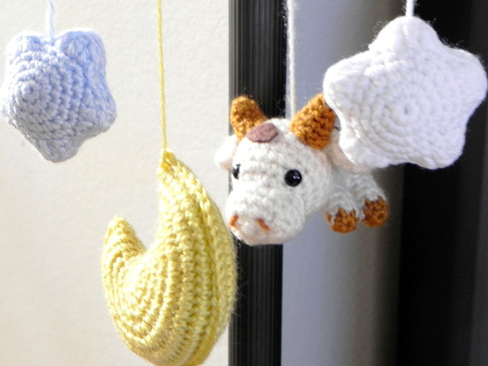 Amigurumi Toy Pattern - Cow N Moon - Crochet Amigurumi Mobile Tutorial ...