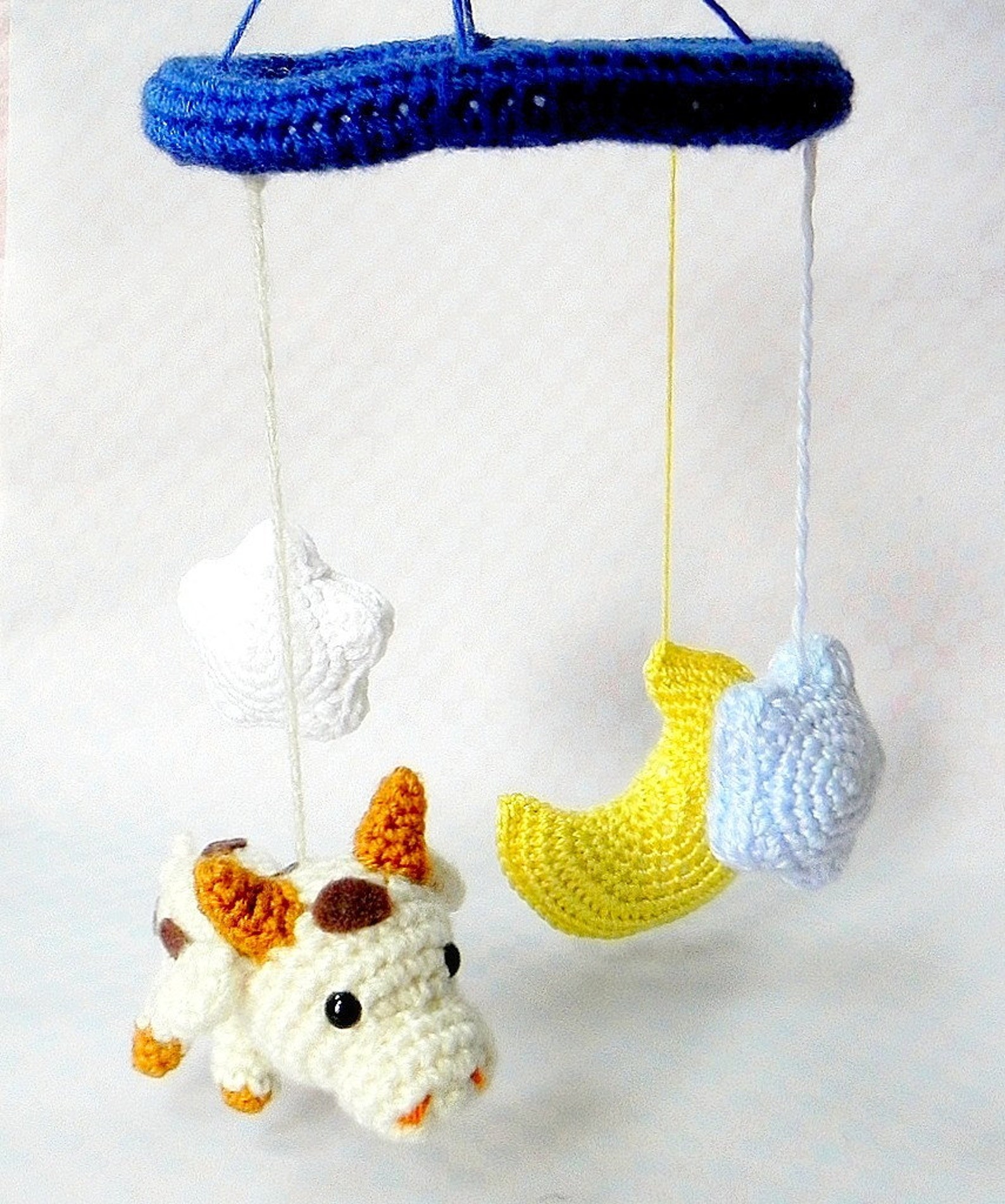 Amigurumi Toy Pattern - Cow N Moon - Crochet Amigurumi Mobile Tutorial ...