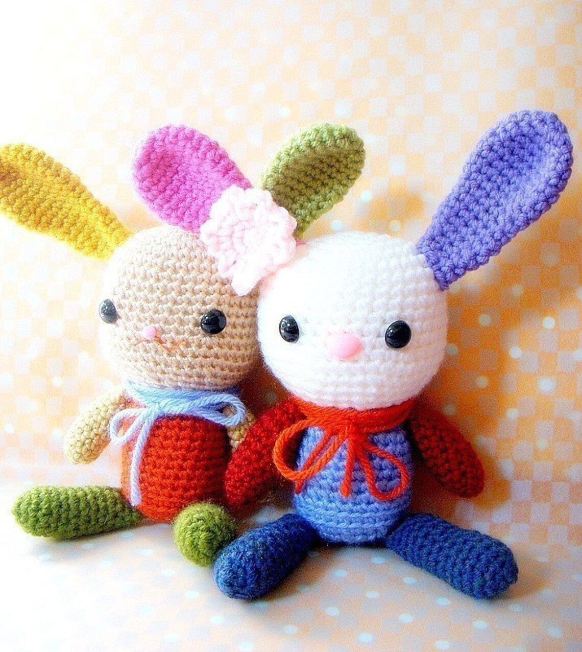 Amigurumi Bunny Pattern - Rainbow Bunny - Crochet Animal Tutorial PDF ...
