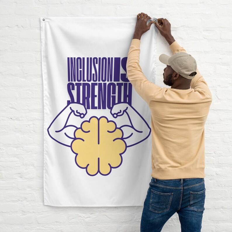 Inclusion is Strength Flag Autism ADHD Awareness Inclusivity-themed ...