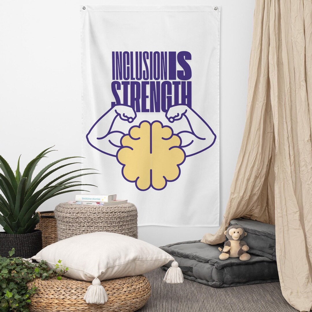 Inclusion is Strength Flag Autism ADHD Awareness Inclusivity-themed ...
