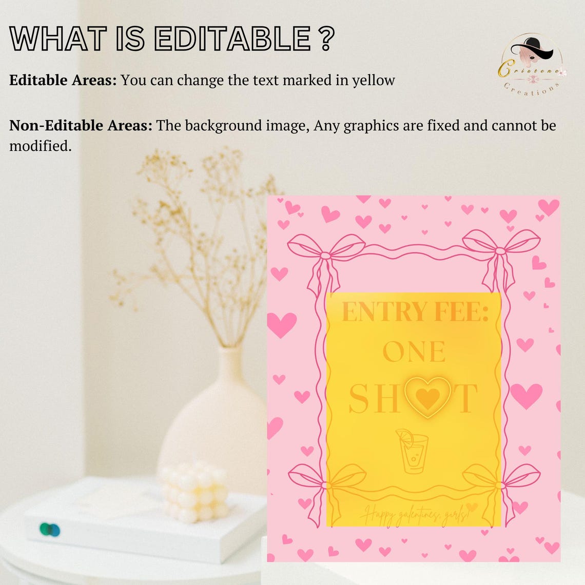 Pink Entry Fee Take A Shot Sign, Galentines ONE Shot Sign, Bow Bridal ...