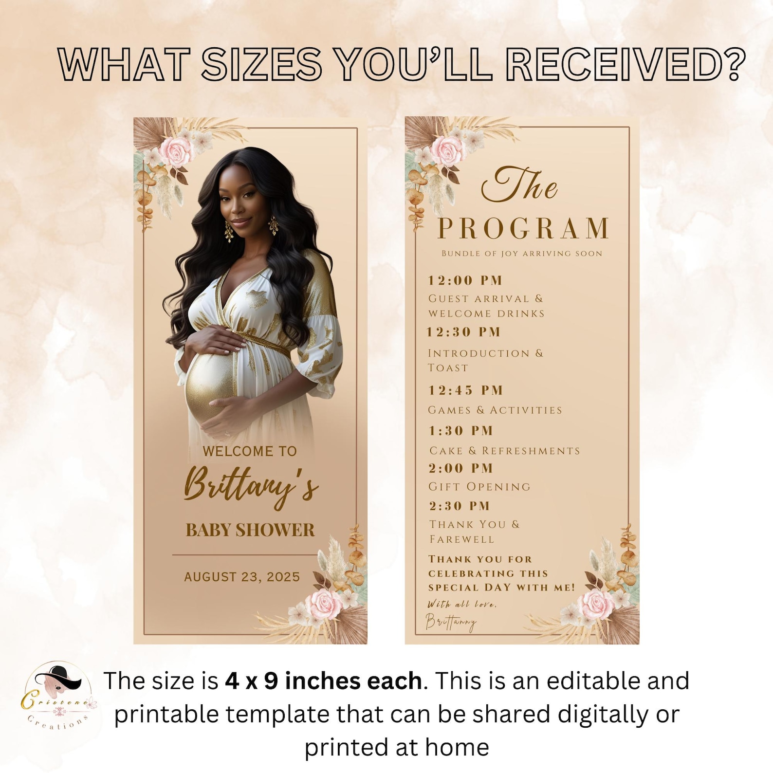 Editable Baby Shower Program Template Boho Neutral Baby Shower ...
