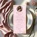 Menu and Program Template With Photo Pink Sweet 16 Birthday Dinner Menu ...