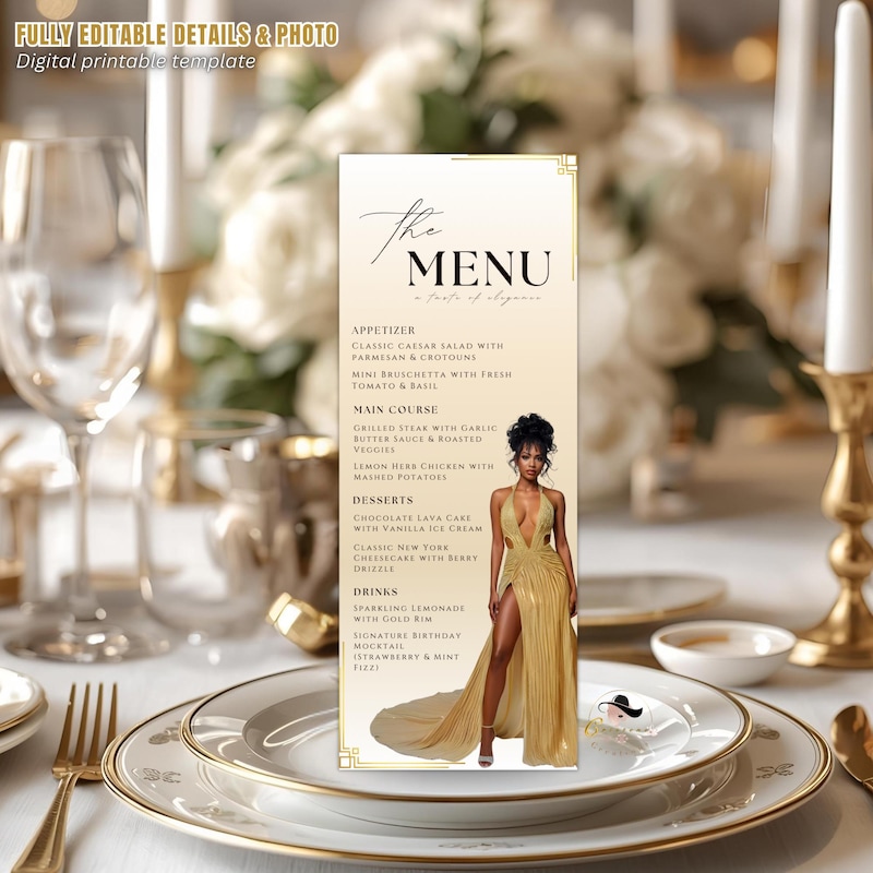 African Menu Template - Etsy UK