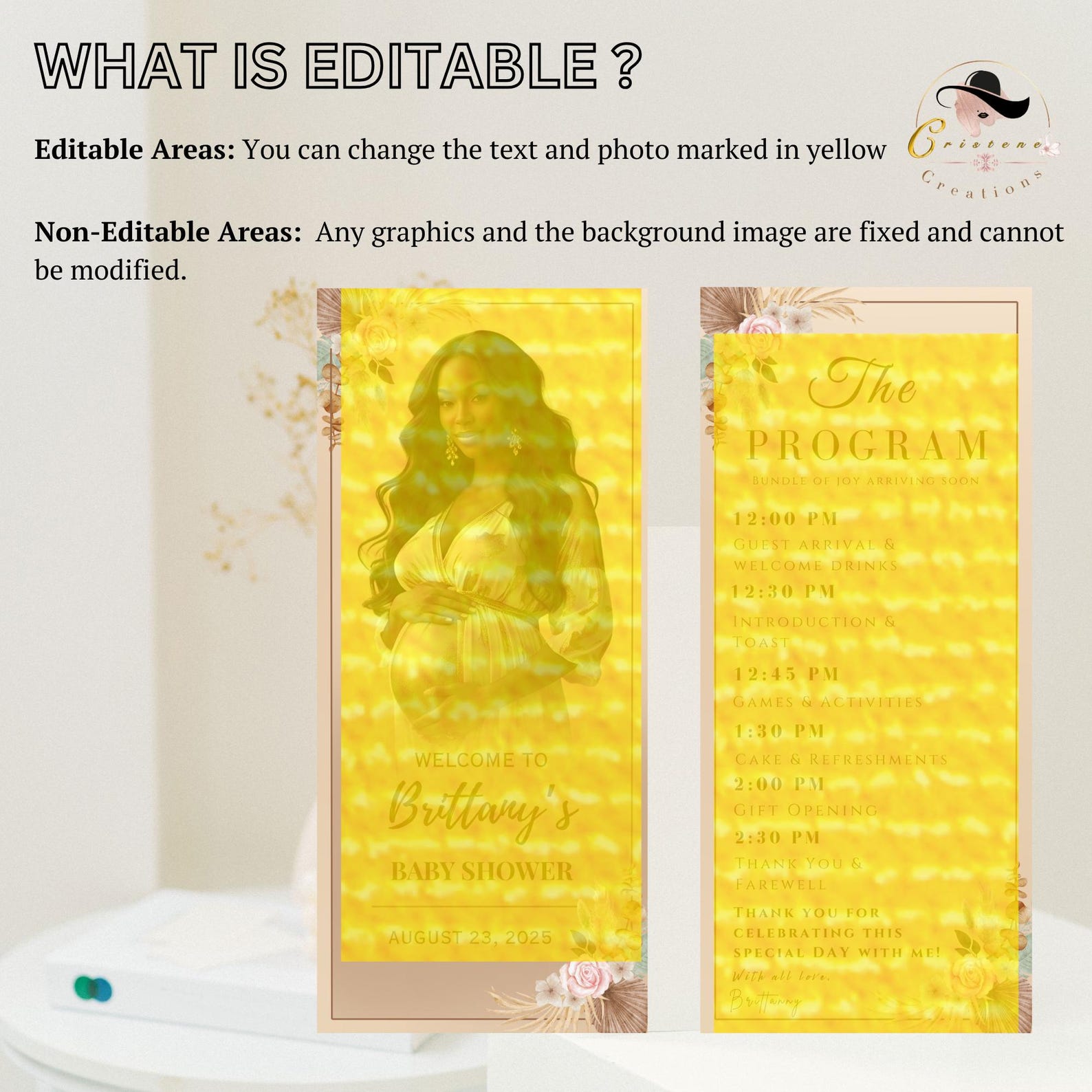 Editable Baby Shower Program Template Boho Neutral Baby Shower ...