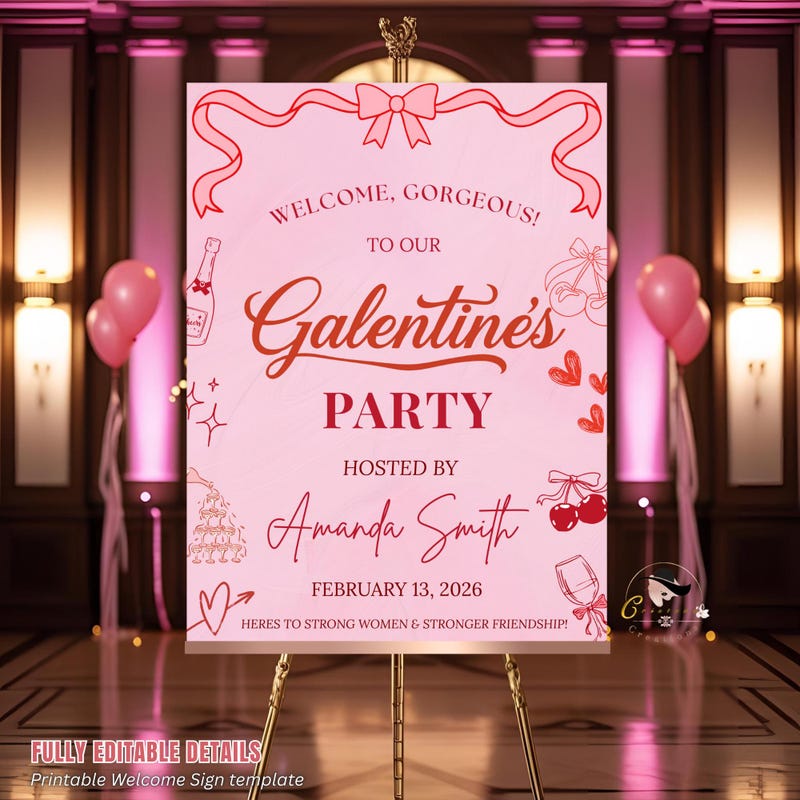 Valentines Welcome Poster - Etsy