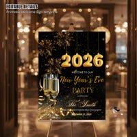Editable New Year's Eve Welcome Sign Template, Welcome to the Last ...