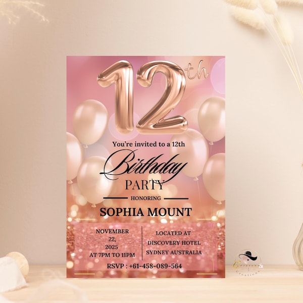 12 Year Old Birthday - Etsy