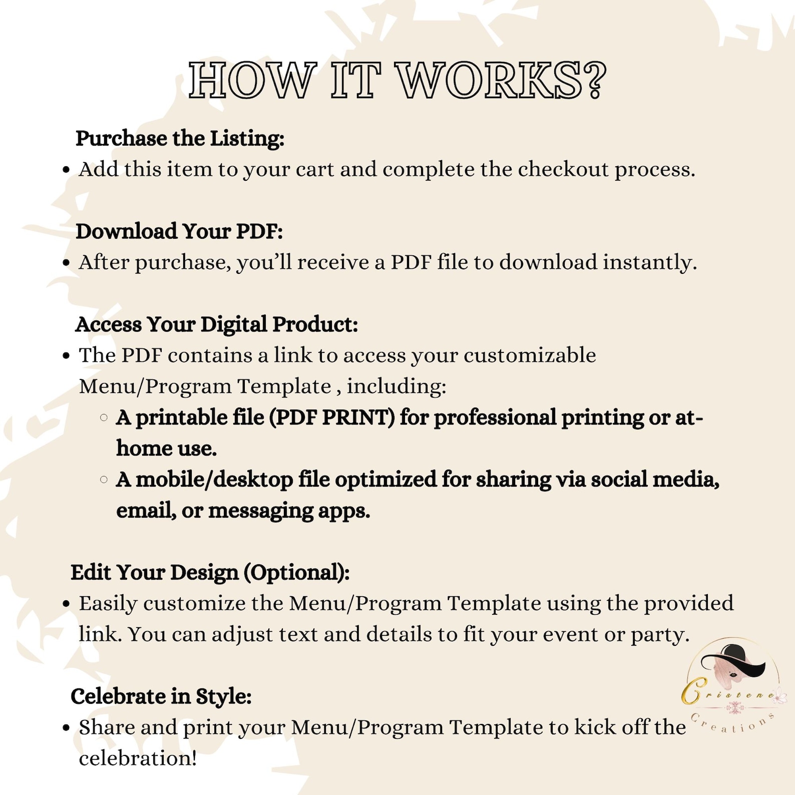 Birthday Party Program Template, Black Gold Event Program Schedule ...