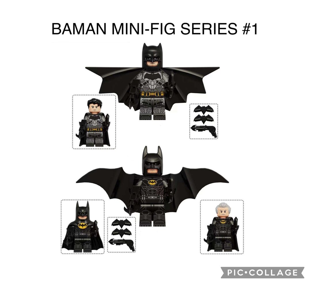 Custom 3D Printed Batman Inspired Puzzle Mini Figure Block Fig Cartoon ...