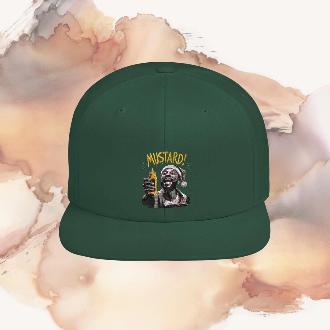 Kendrick Lamar Mustard Viral Flat Bill Snapback Hat Hip-hop Fashion ...