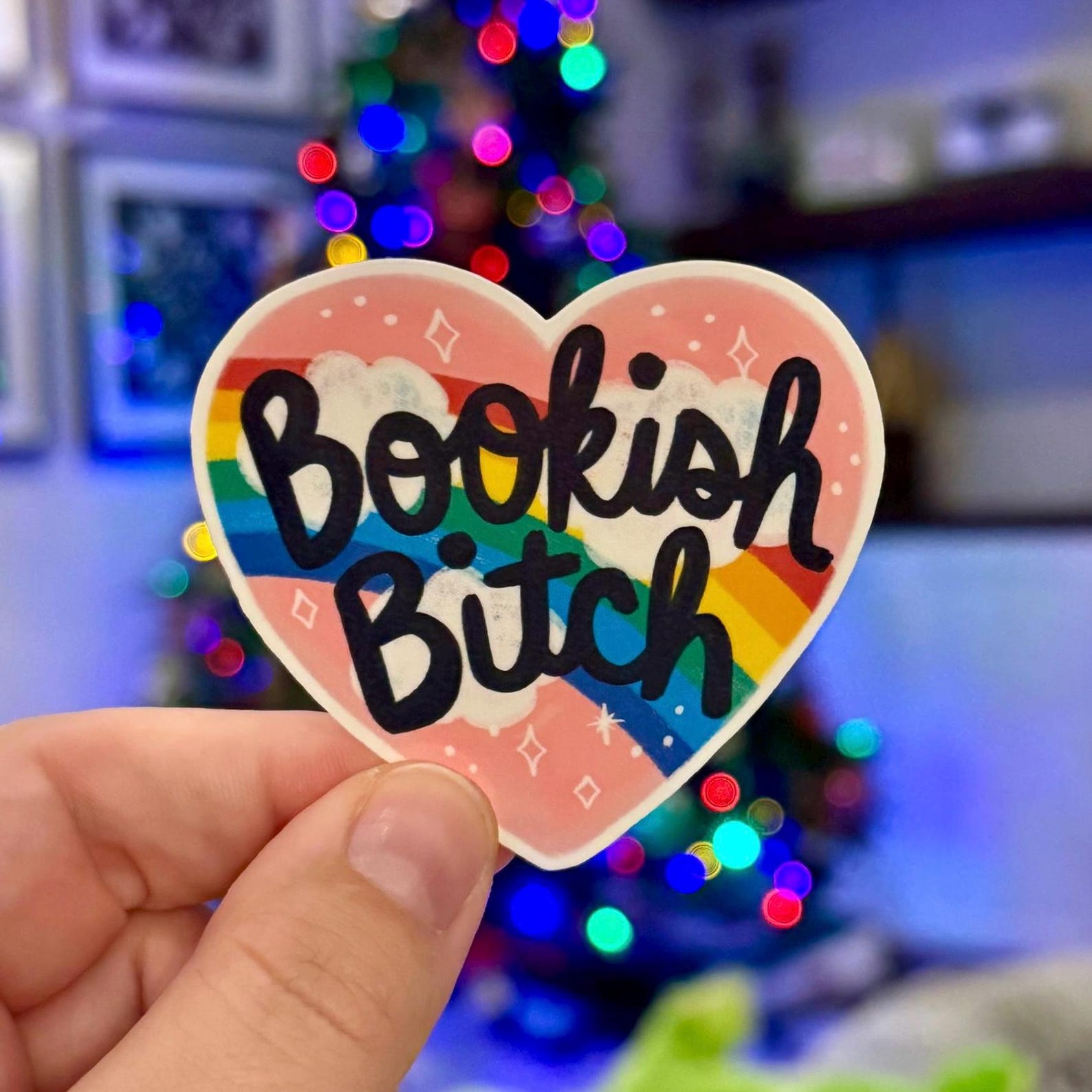 Bookish Bitch Heart Sticker | Books, Romantasy, Love, Reader, Smut ...