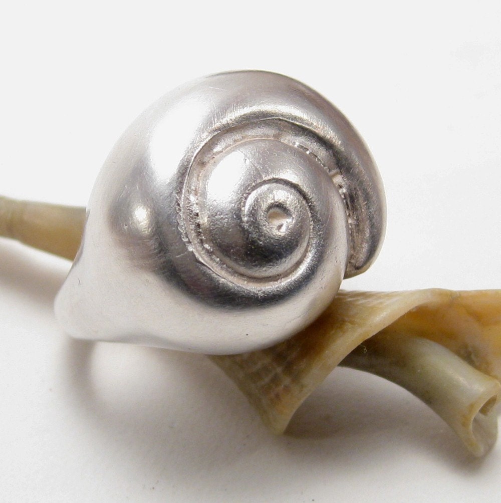 Silver Hatteras Snail Shell Ring - Etsy