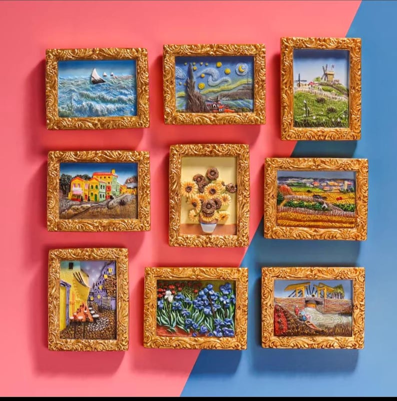 World Famous Painting Van Gogh Painting Picture Frame 3d Kitchen ...