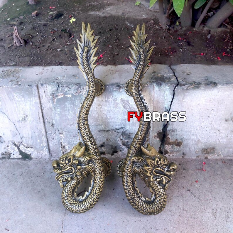 18.9 Inchi DRAGON SHAPE Aluminium Door Handle | Home Decoration Accent ...