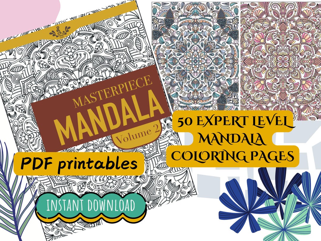 Masterpiece Mandala Volume 2: 50 Designs (digital Download 8.5x11 ...