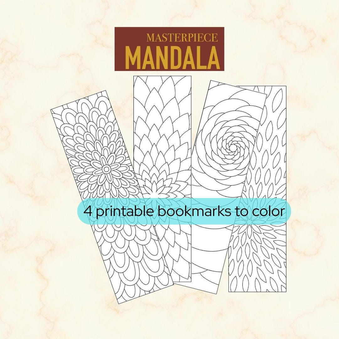 Masterpiece Mandala Coloring Bookmarks: Lea Jansson Patterns (printable ...