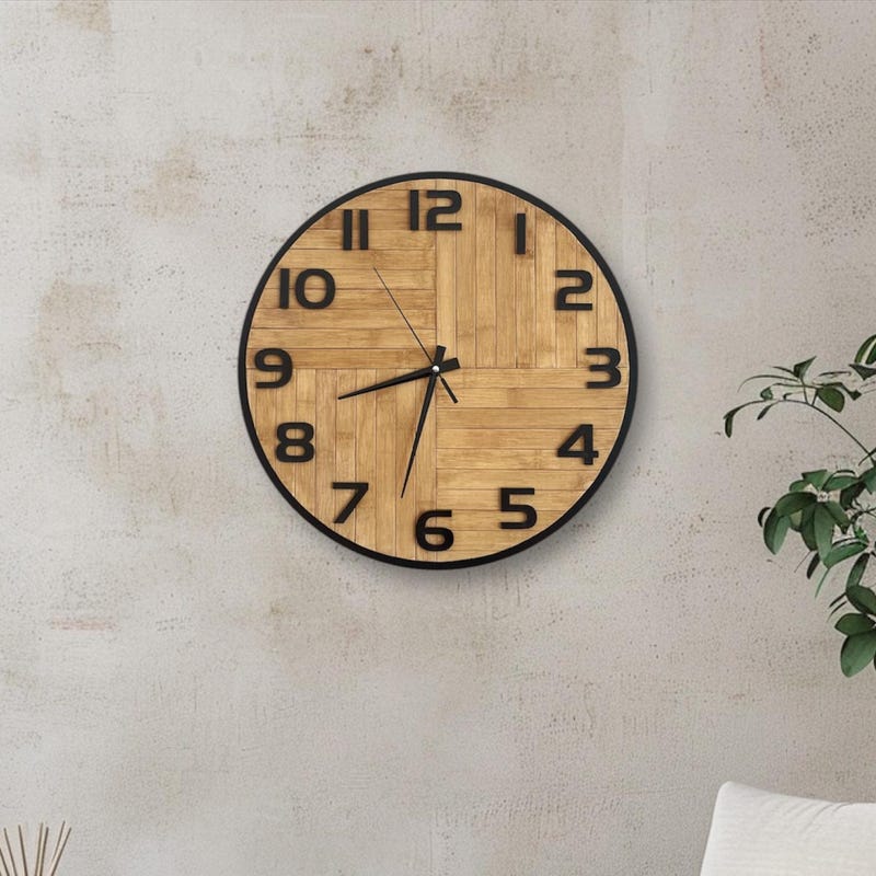 Bamboo Clock - Etsy