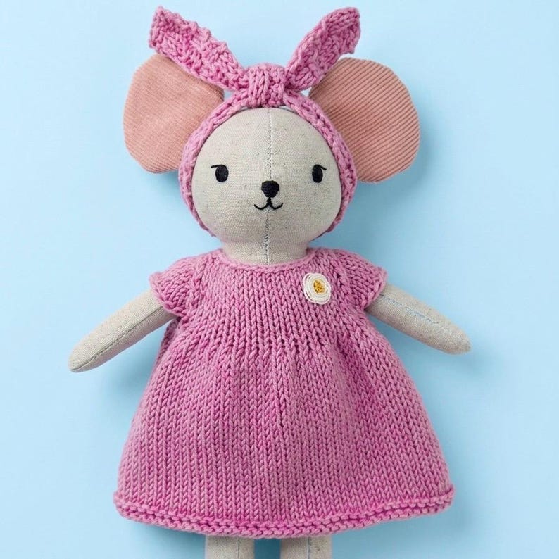 Mouse Doll Sewing Pattern PDF, Beginner Plush Toy Pattern, Stuffed ...