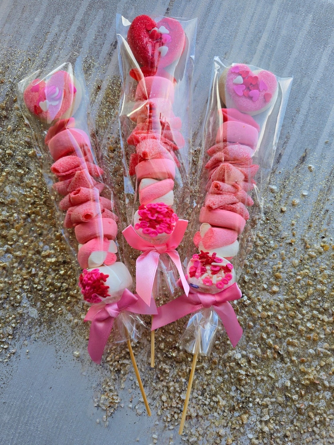 Valentine's Day Candy Kabobs (set of 5) Large Birthday Treats - Etsy