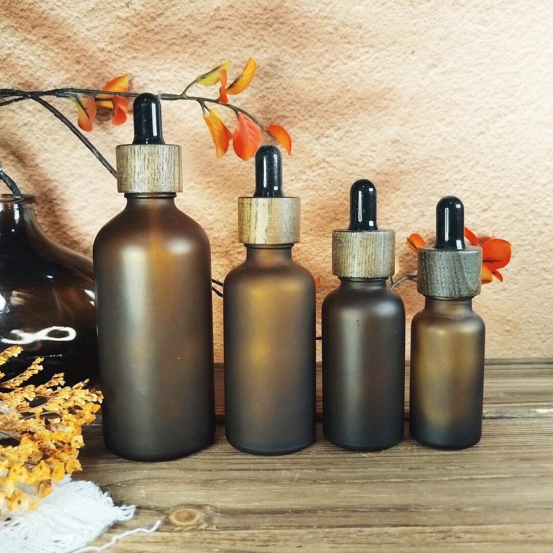 Dropper Bottles Glass Set, Amber Dropper Bottles Useable as Tincture ...
