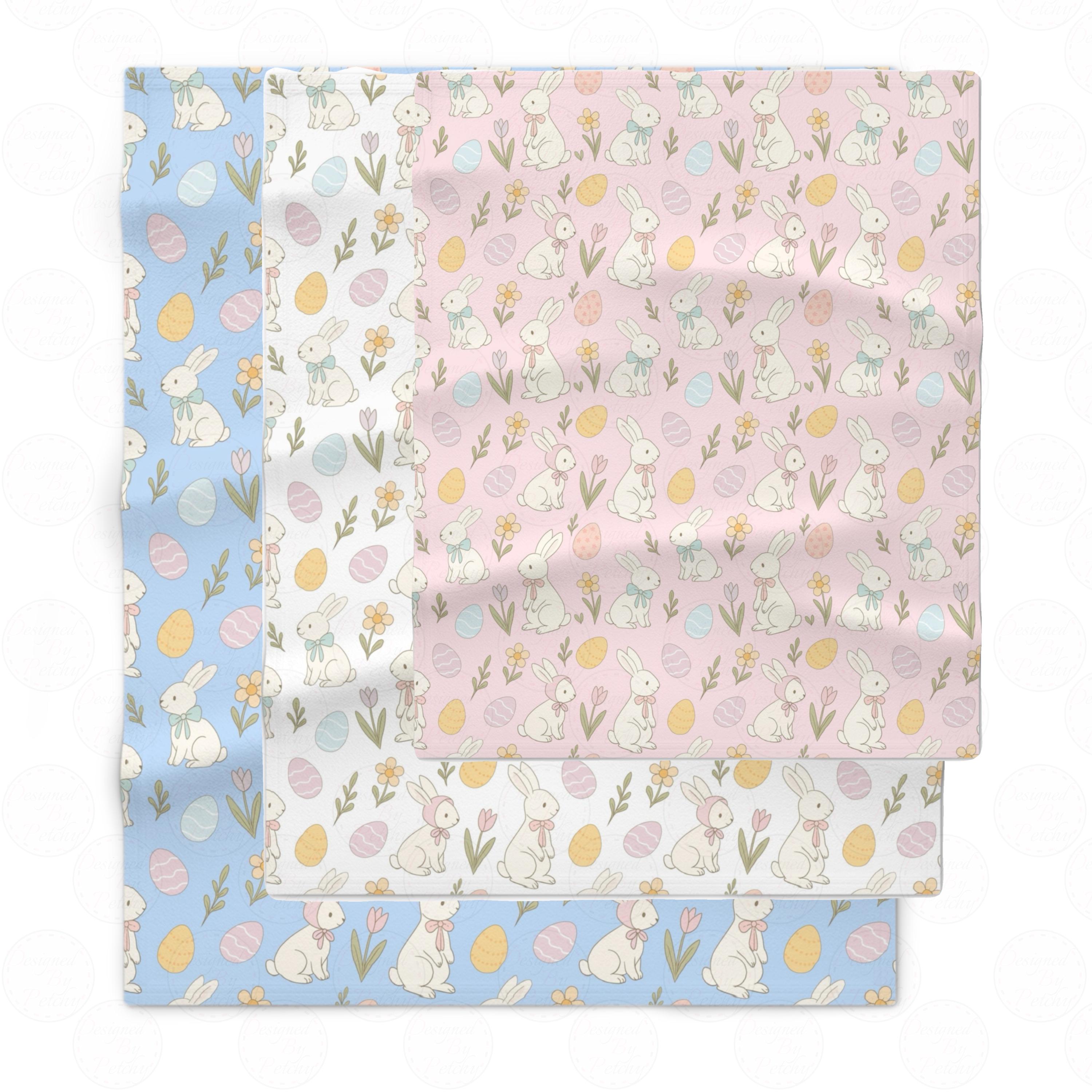 Seamless Repeating Baby Bunny Easter Eggs V.3 Digital Pattern Files ...