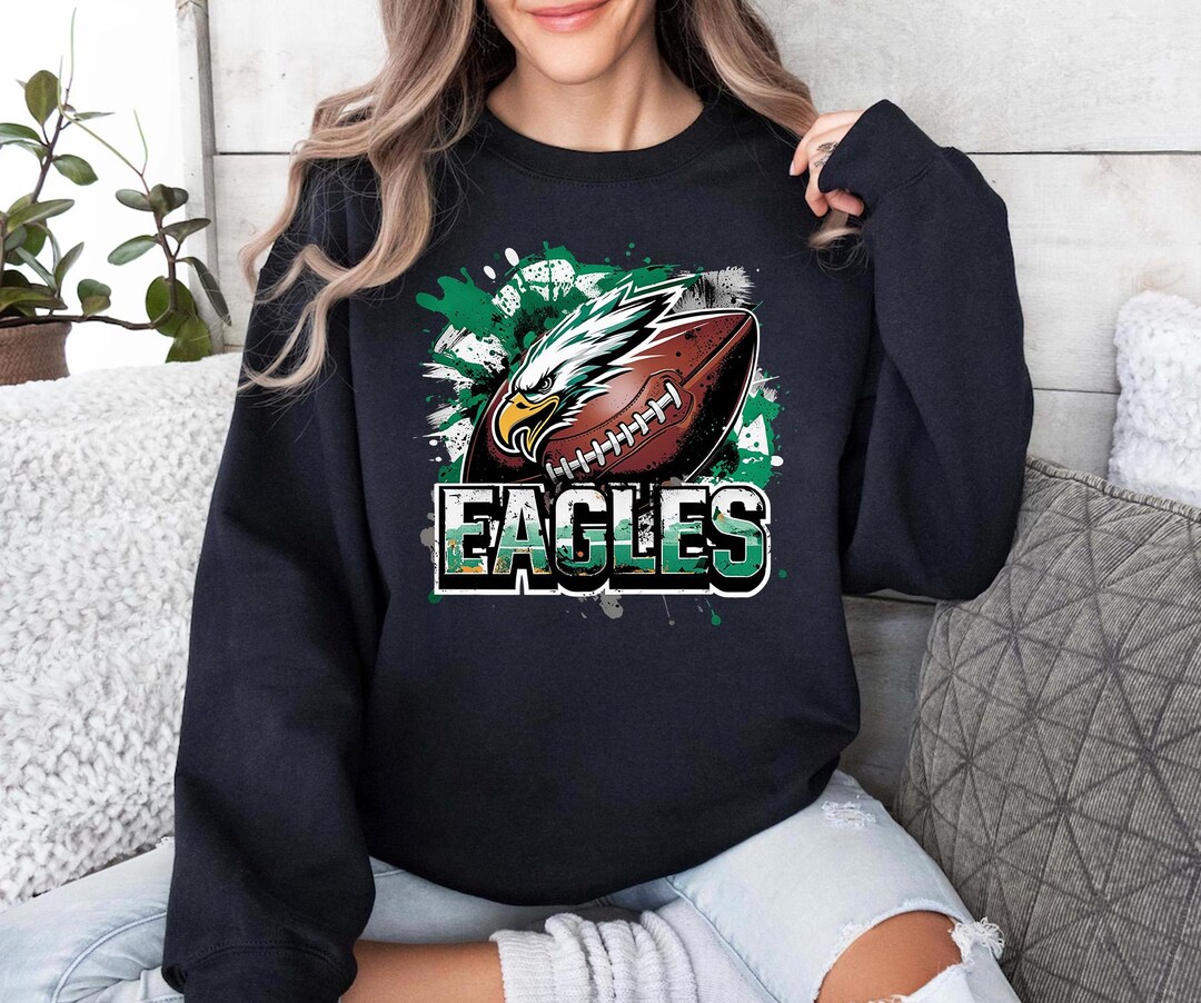 Eagles Sweatshirts, Football Mascot Crewneck Sweatshirt, Philadelphia ...