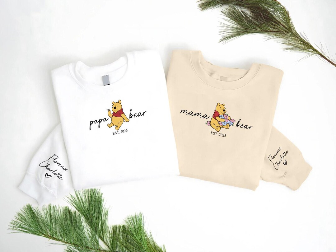 Winnie the Pooh Mama Shirt, Winnie the Pooh Papa Bear Shirt, Pooh Bear ...