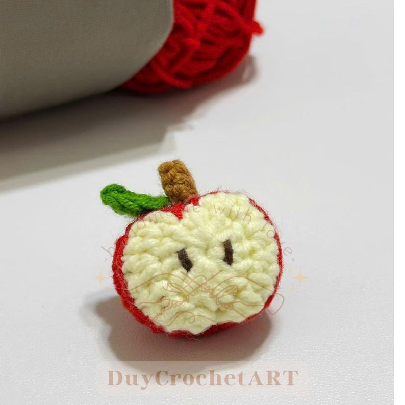 Apple Crochet Pattern – 3-in-1 Mini Apple Set (whole, Half & Core), PDF ...
