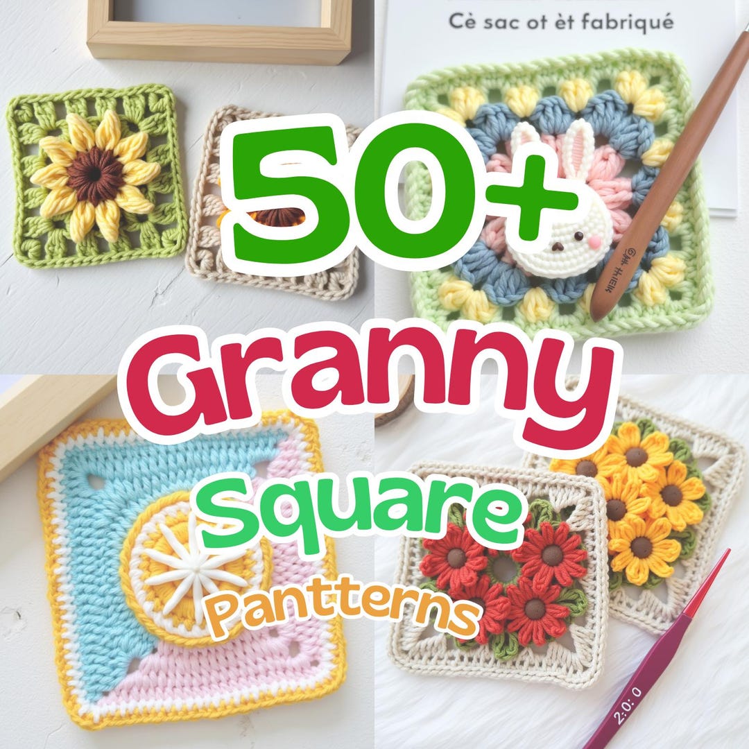 50+ Granny Square Crochet Patterns: Beginner-friendly Bundle (digital Download) - Etsy