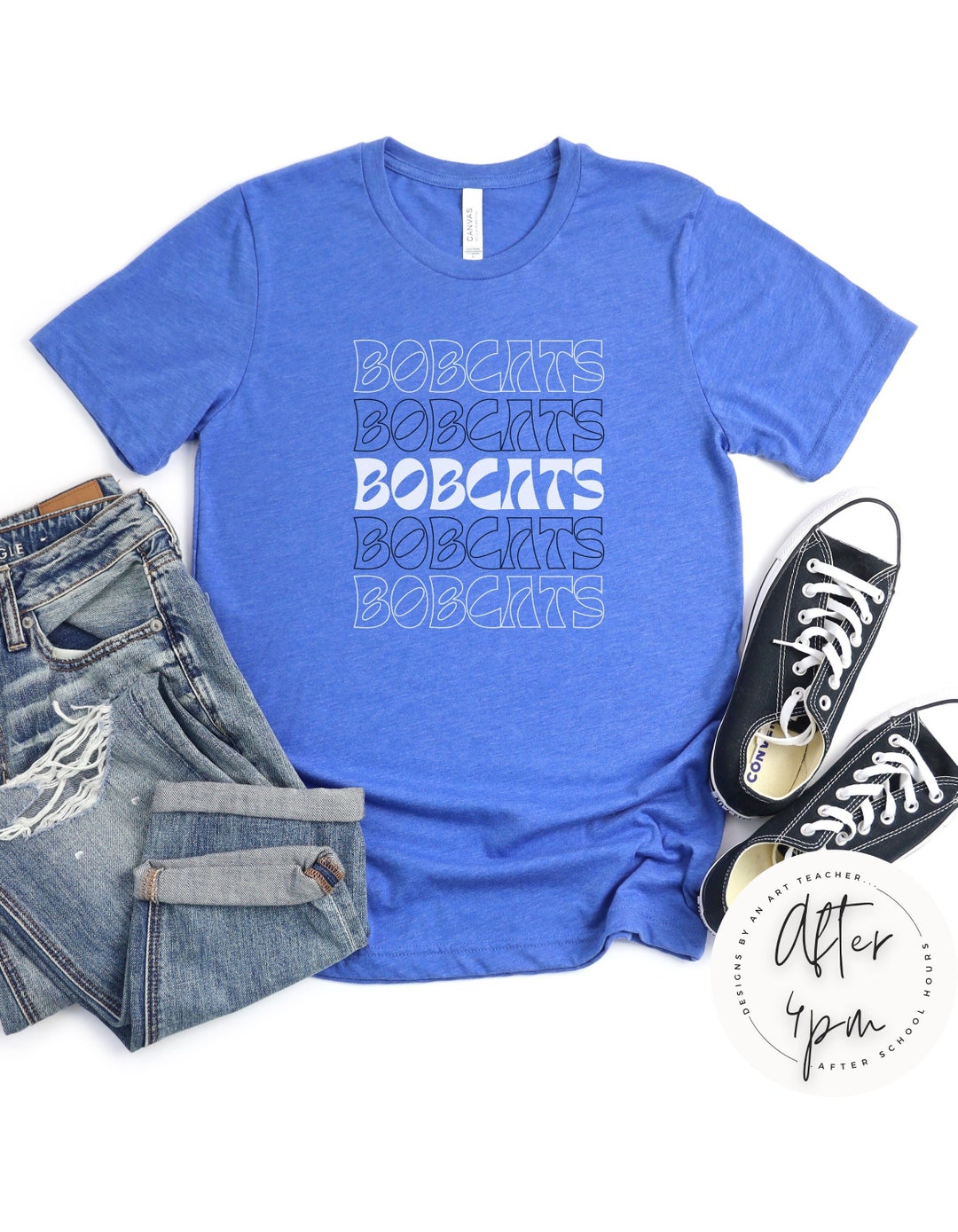 Bobcats T-shirt, Bobcats Shirt, Bobcats Tshirt, Blue Bobcat's T-shirt ...