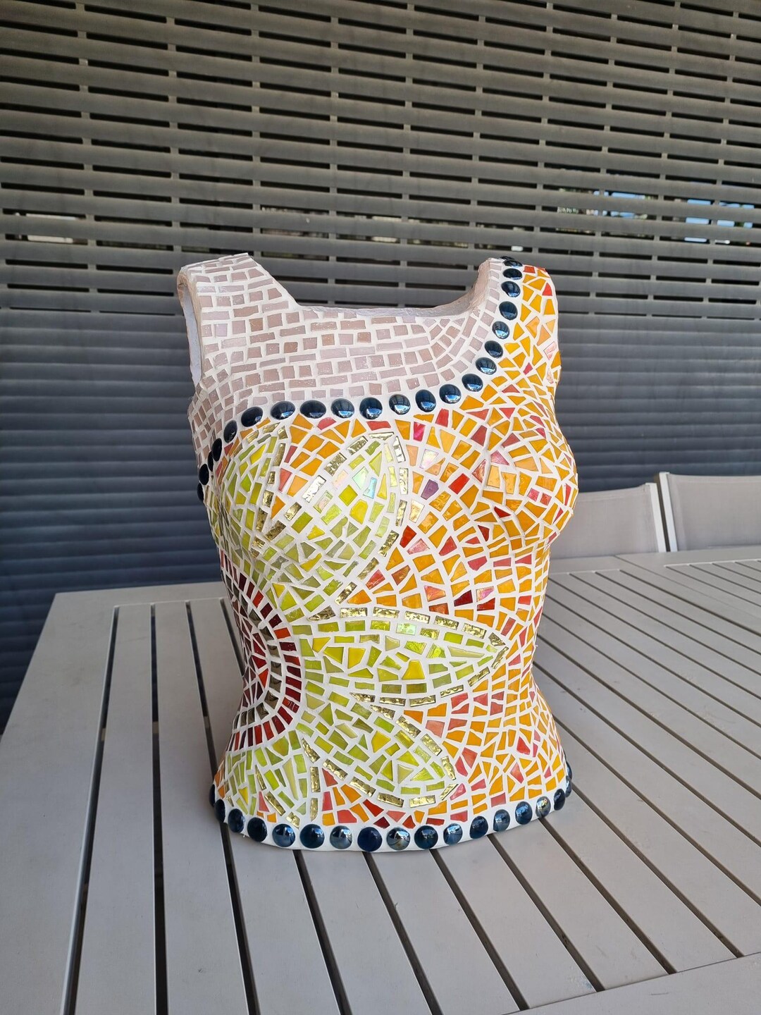 Mosaic Female Torso, 3D Sculpture, Modern Home Decor Sculpture, Home ...