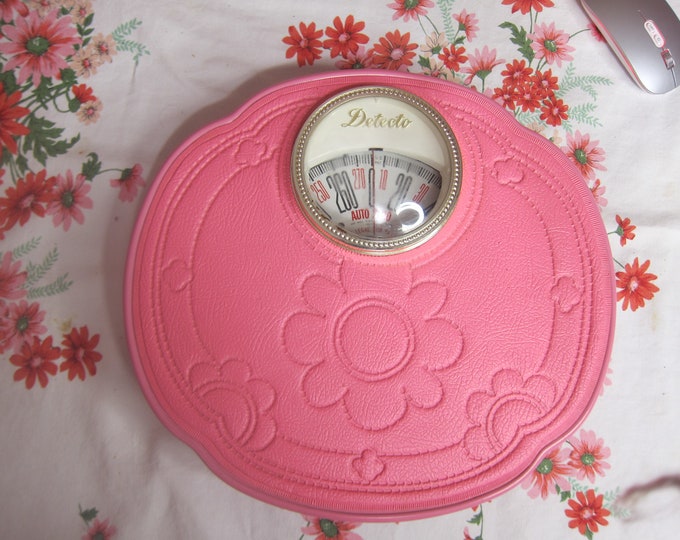 1960's Hot Pink Flower Detecto Bathroom Scale Mcm Flamingo Retro - Etsy
