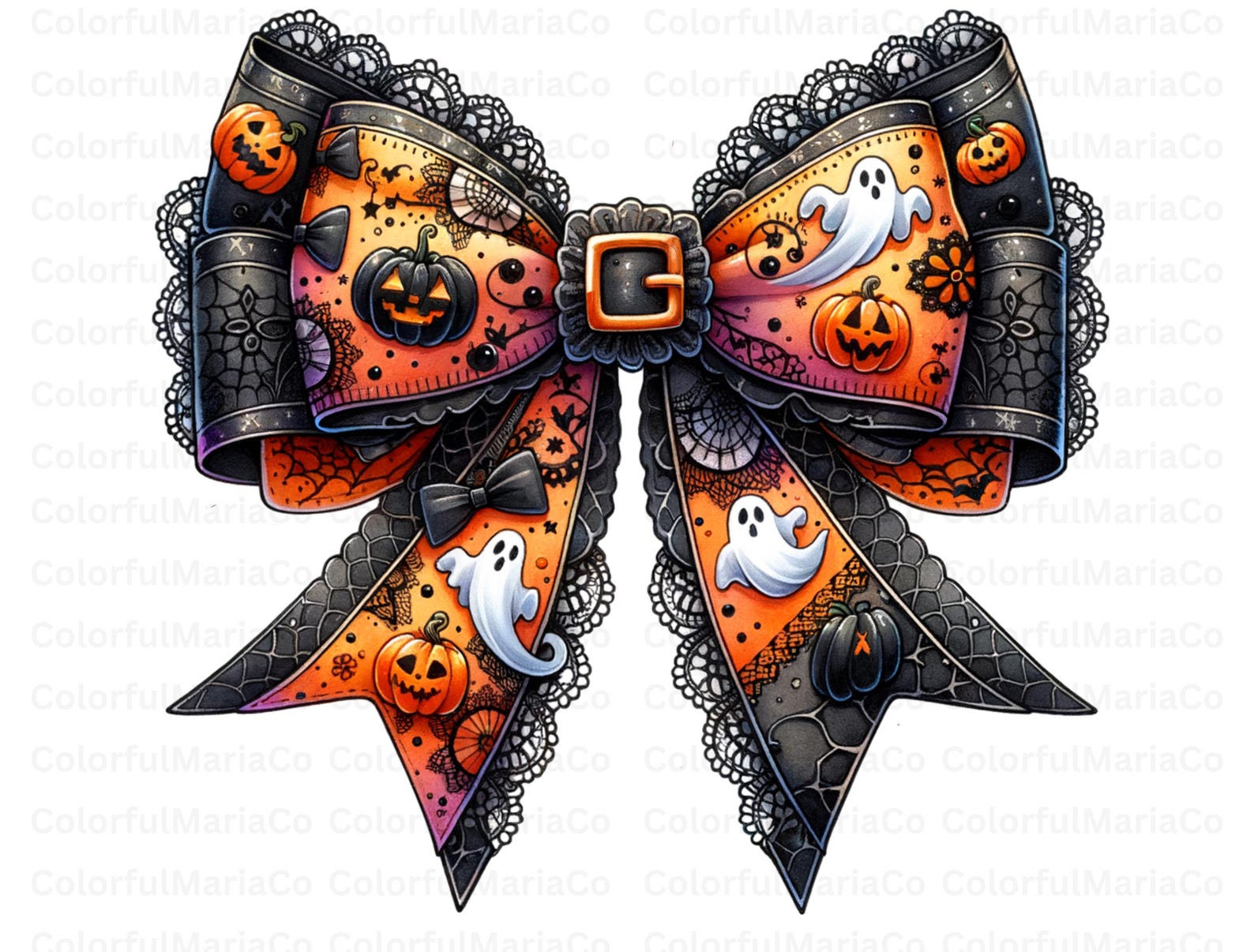 Halloween Bow PNG, Coquette Bow Png, Coquette Halloween Png, Spooky ...