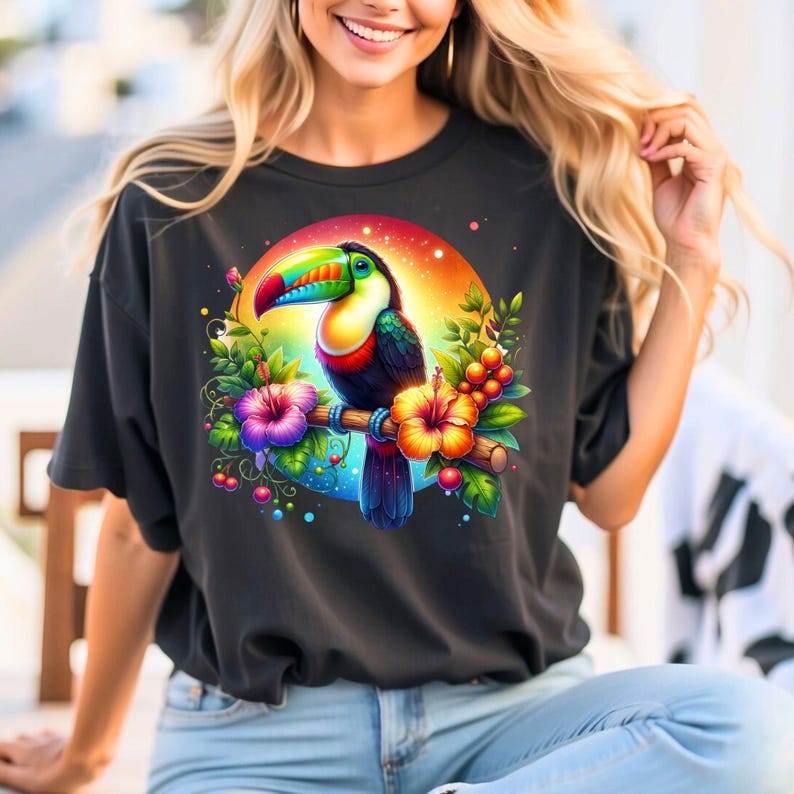 Tropical Toucan PNG, Tropical Summer PNG, Summer Sublimation File ...