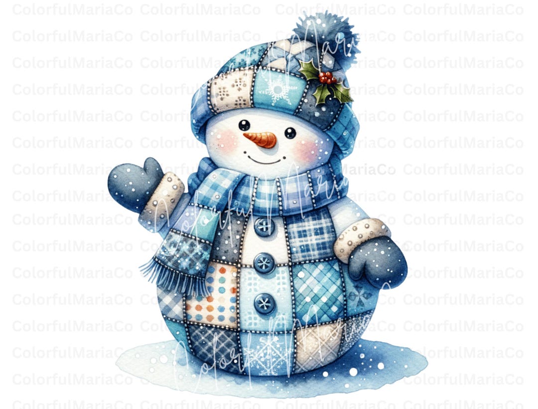 Denim Snowman PNG ,holiday Clipart Png, Cozy Winter Holiday Clipart ...