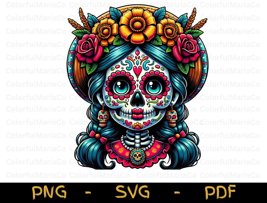 Day-of the Dead SVG, Catrina Clipart, La Catrina PNG, La Catrina ...