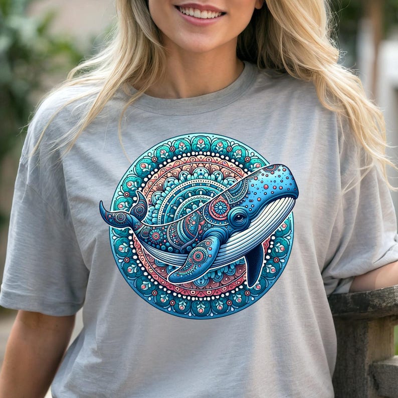 Balena in Mandala Png, Nandala Png, Ocean Animal Clipart, Sea Life ...