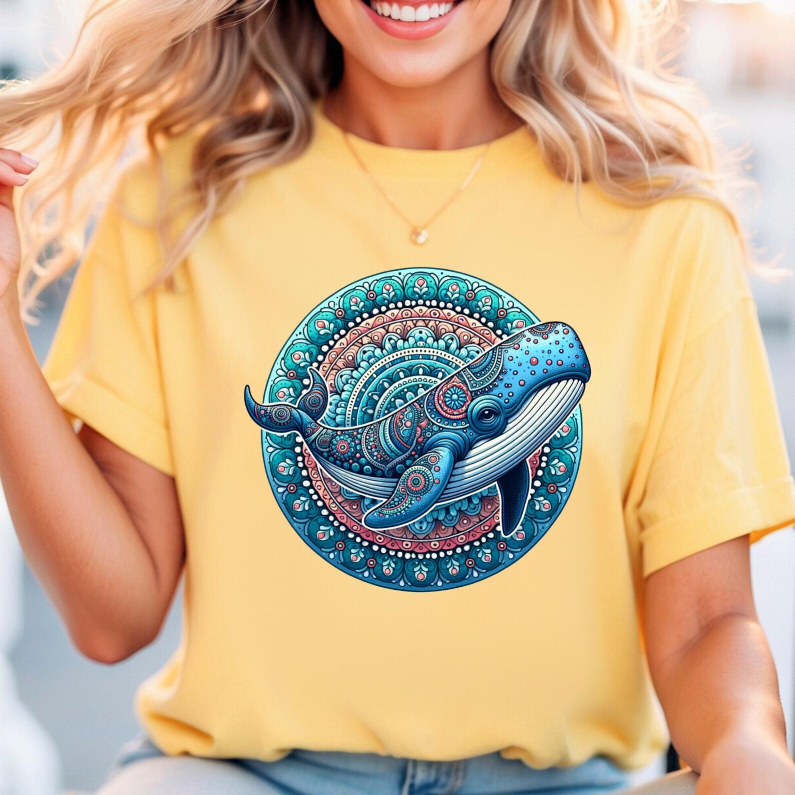 Balena in Mandala Png, Nandala Png, Ocean Animal Clipart, Sea Life ...