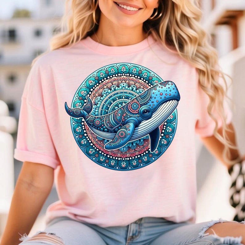 Balena in Mandala Png, Nandala Png, Ocean Animal Clipart, Sea Life ...