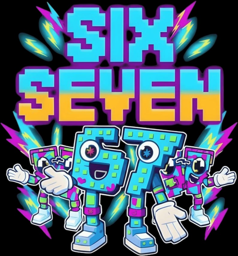 Six Seven Italian Brainrot Kids Gaming Meme Png, Baseball Number, Six ...