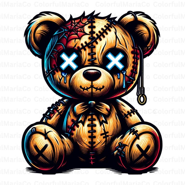 Teddy Bear With X Eyes - Etsy