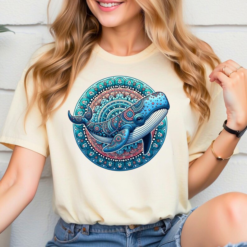 Balena in Mandala Png, Nandala Png, Ocean Animal Clipart, Sea Life ...