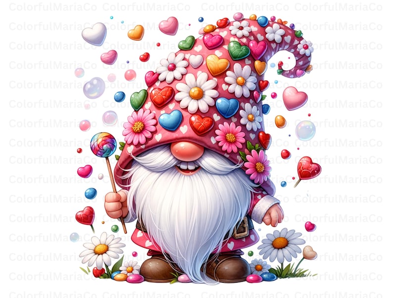 Gnome With Sweets Clipart, Gnome PNG, Candy Gnome, Ice Cream Gnomes ...